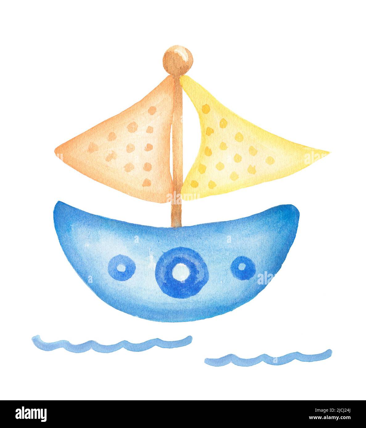 Watercolor transport Illustration, Cute kids boat print clip art, hand ...
