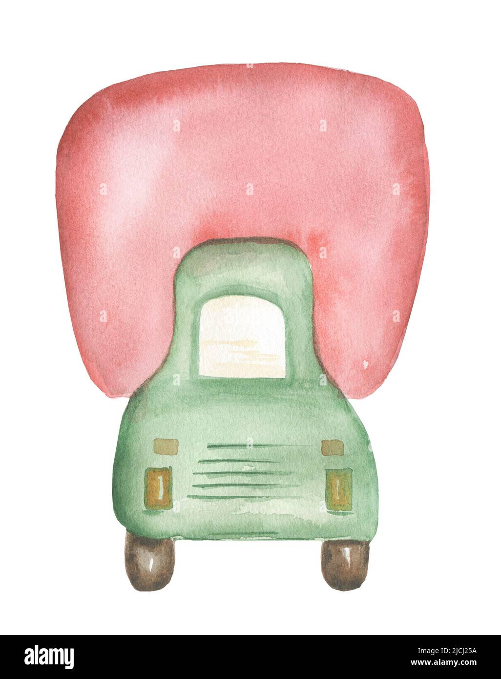 Watercolor transport Illustration, Cute truck print clip art, hand ...