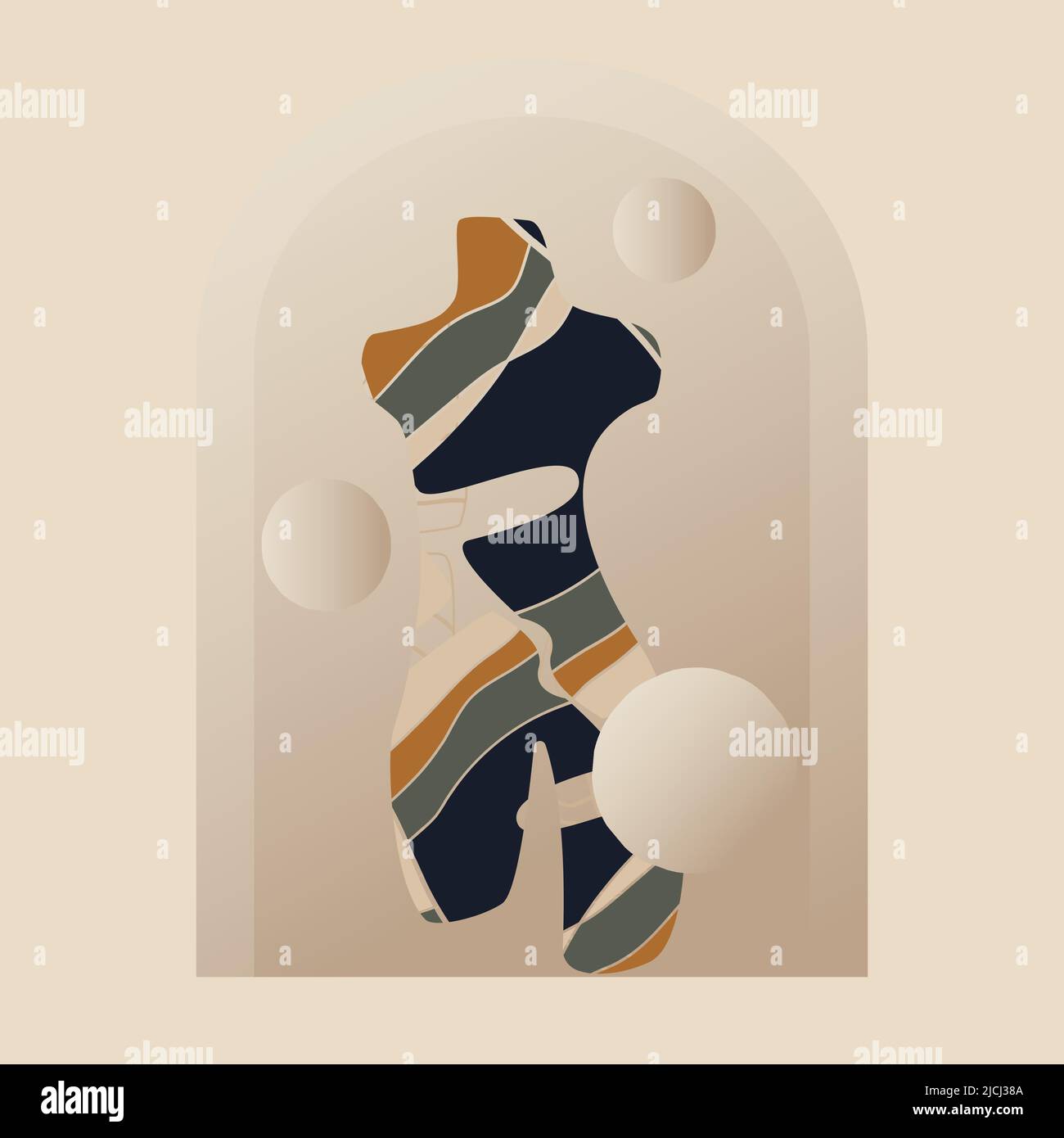 Abstract woman body aesthetic gradient illustration Stock Vector Image ...