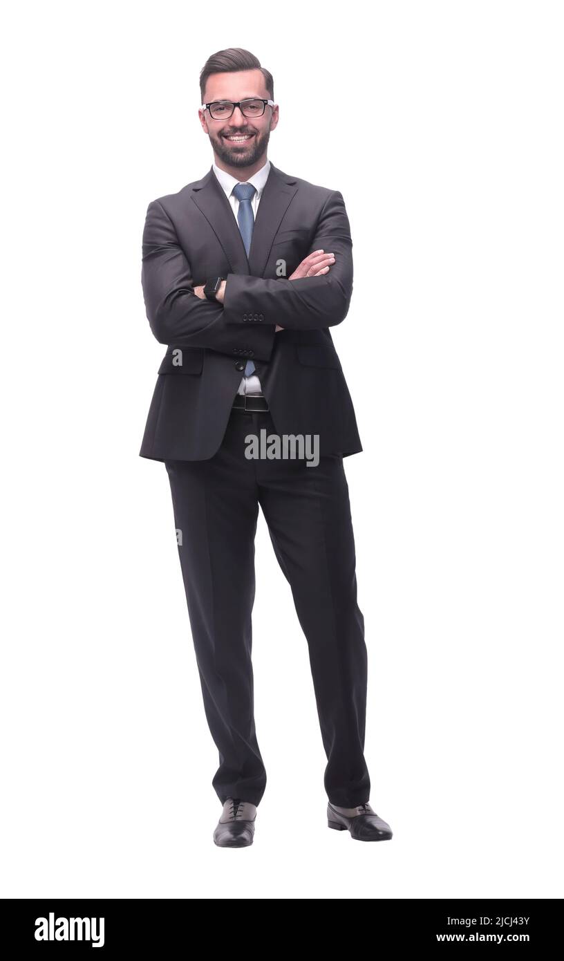 full length . a successful young man in a business suit Stock Photo - Alamy