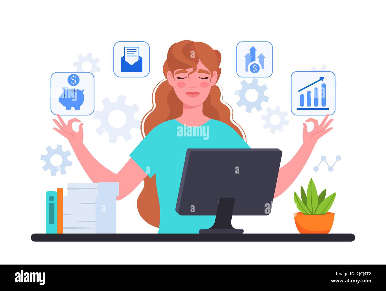 Workplace harmony Stock Vector Images - Alamy