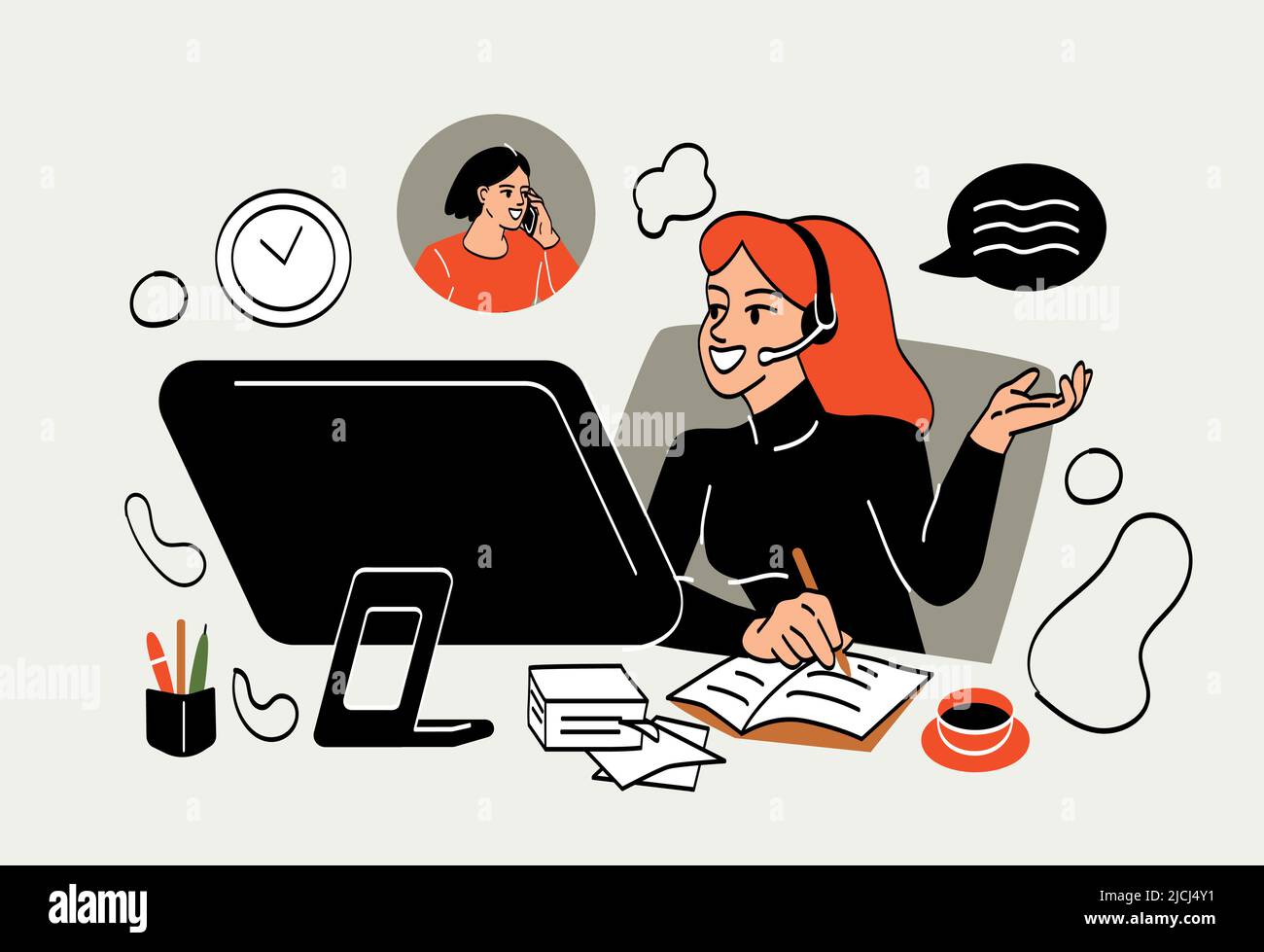 Client calls concept Stock Vector Image & Art - Alamy