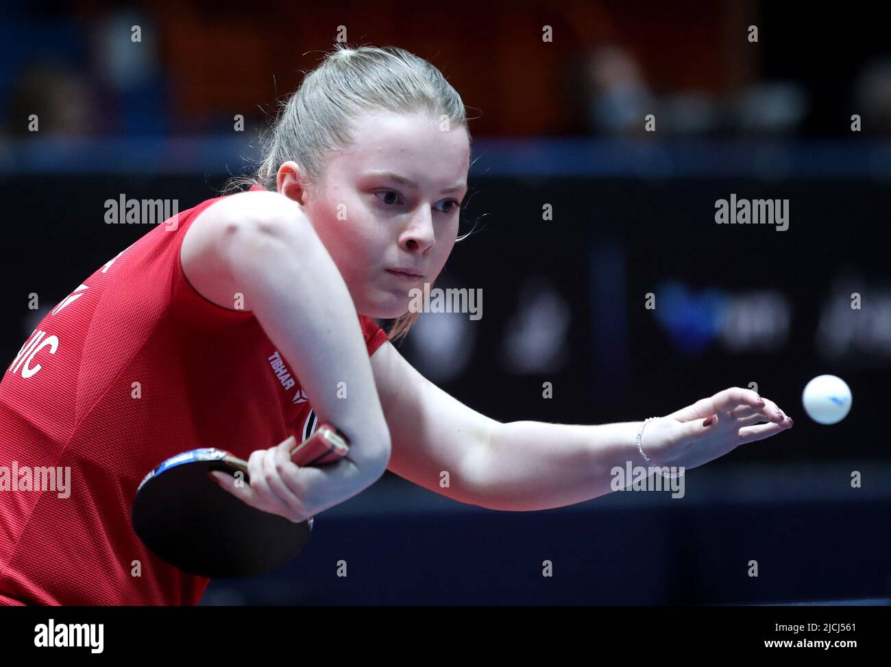 Zagreb, Croatia, June 13, 2022. Croatia's Hana Arapovic in action ...