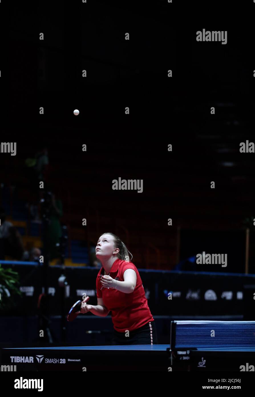 Zagreb, Croatia, June 13, 2022. Croatia's Hana Arapovic in action ...