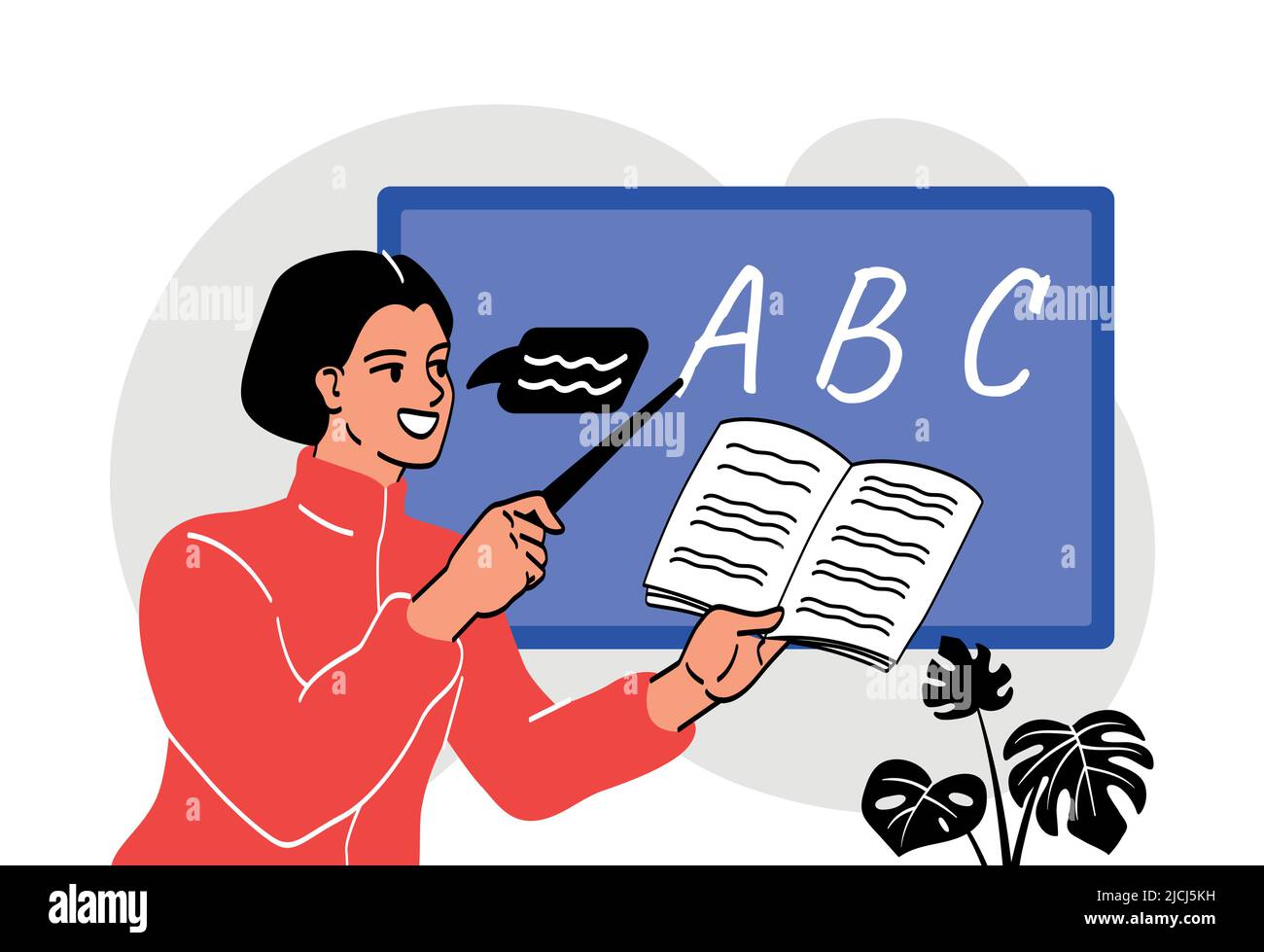 Art lesson concept teacher Cut Out Stock Images & Pictures - Alamy