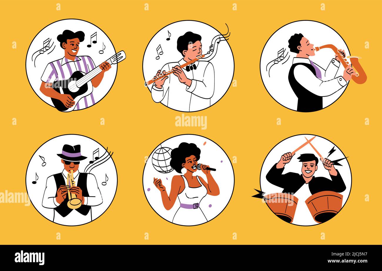 Young man enjoying music Stock Vector Images - Alamy