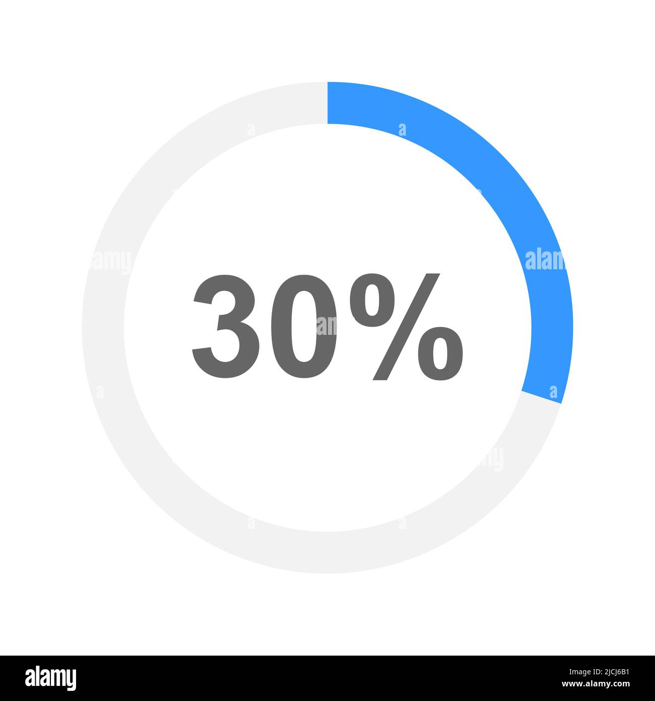 Round loading bar filled on 30 percent. Progress, waiting, transfer ...