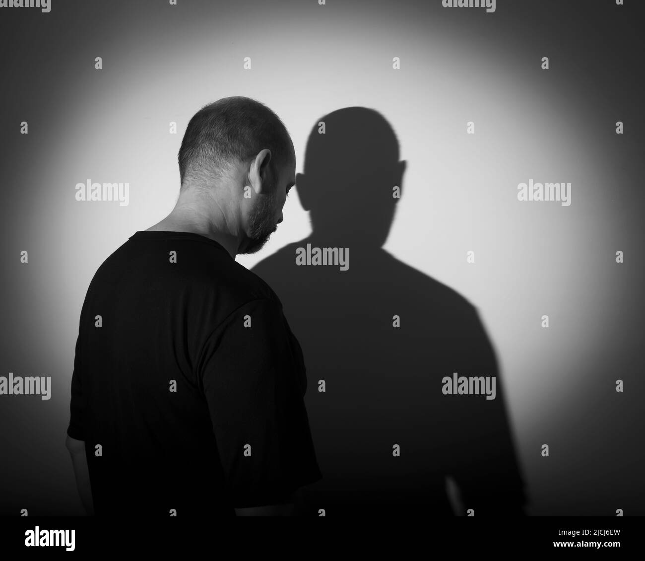 Sad man white background standing hi-res stock photography and images ...