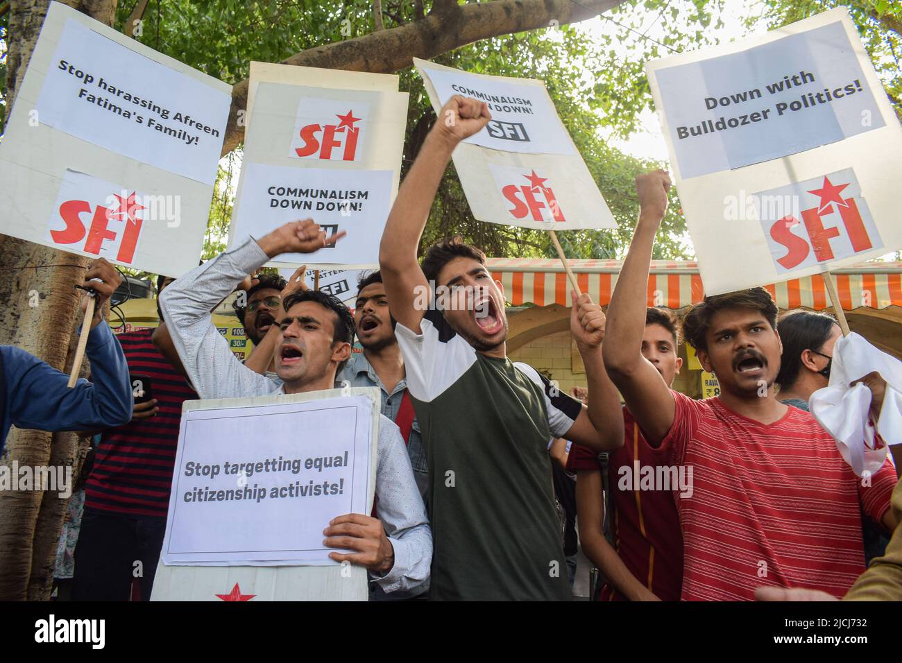 Delhi, Delhi, India. 13th June, 2022. Members of the Students ...