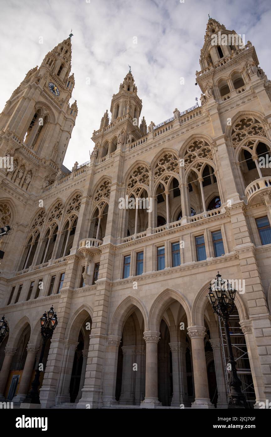 Capital of Austria Vienna, architectural and gothic decoration elements ...