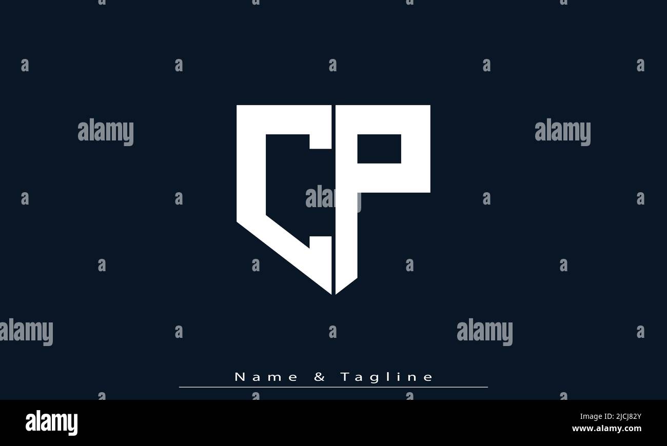 Alphabet letters Initials Monogram logo CP , PC Stock Vector Image ...