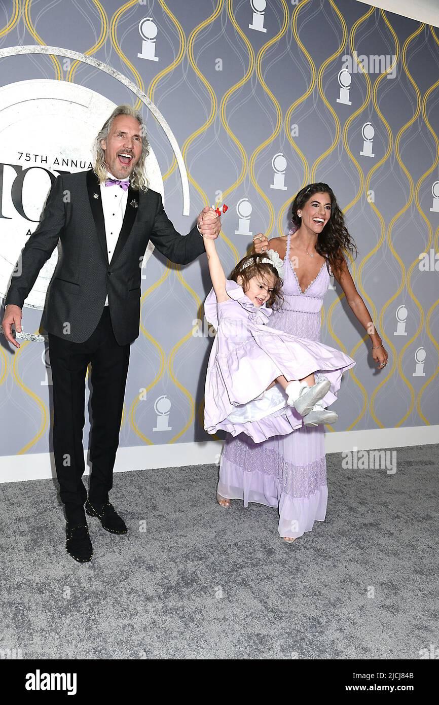 Corey Brunish, Jessica and daughter Olivia attends the 75th Annual Tony ...