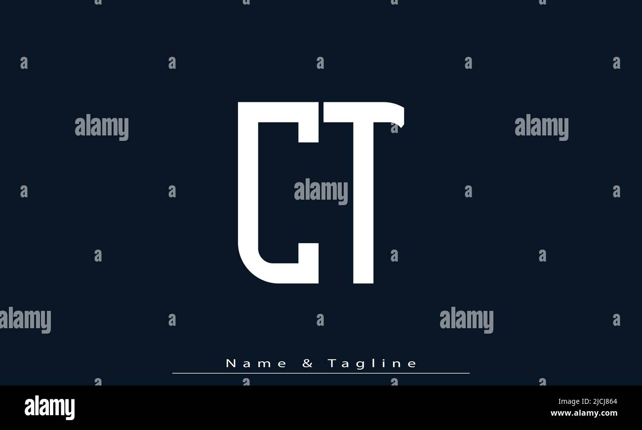 Alphabet letters Initials Monogram logo CT , TC Stock Vector Image ...