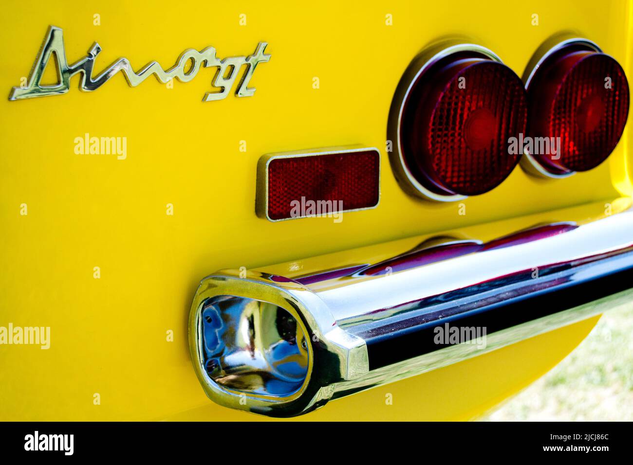 Artistic photo of the right rear of a Ferrari Dino GT Stock Photo - Alamy