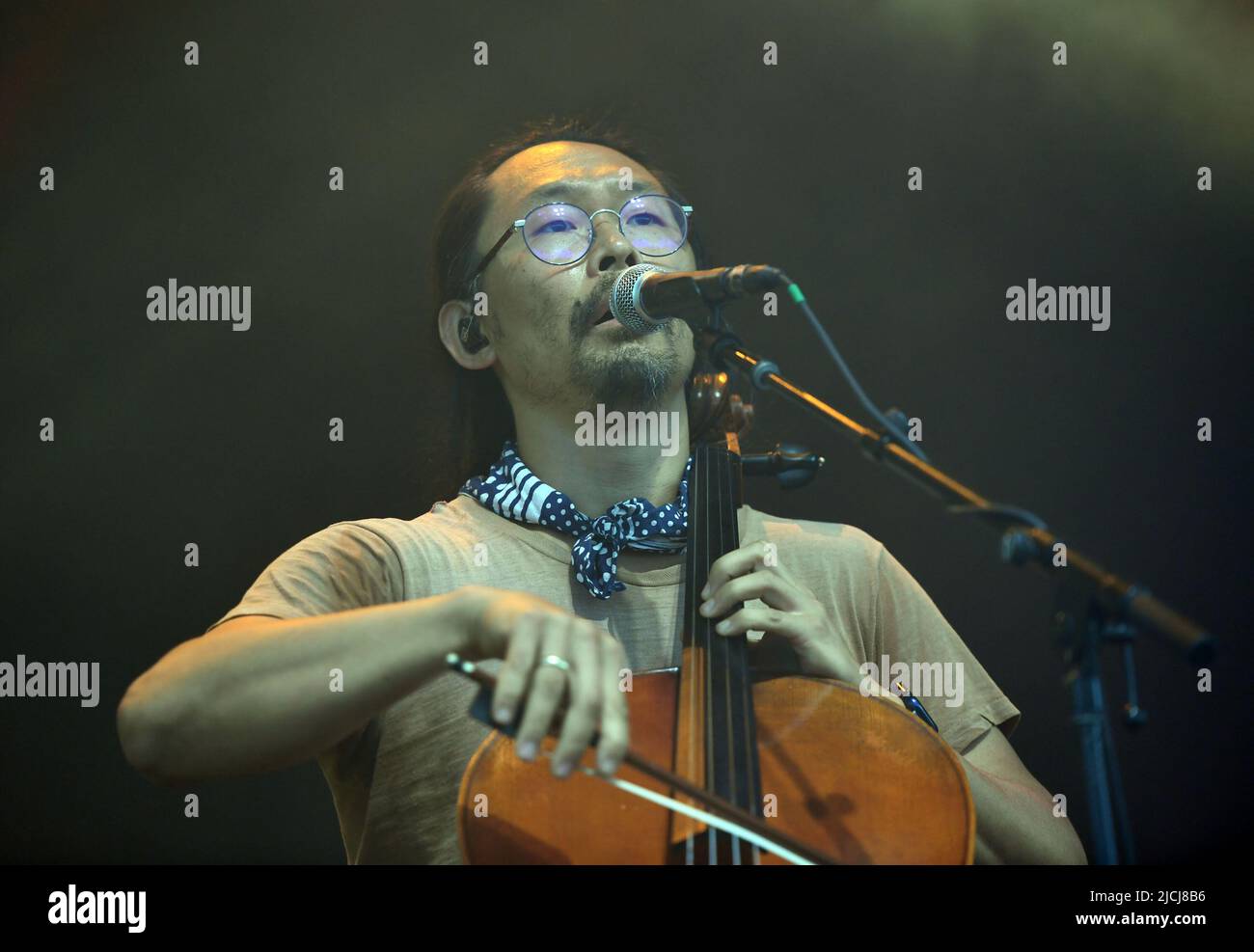 June 12, 2022, Portsmouth, Virginia, USA: JOE KWON of The Avett ...