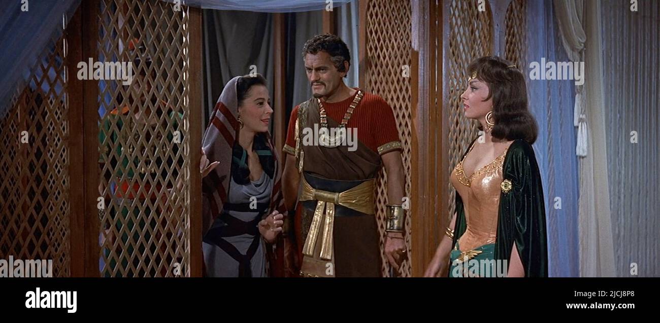 Los Angeles.CA.USA. Gina Lollobrigida as Queen of Sheba, with Marisa ...