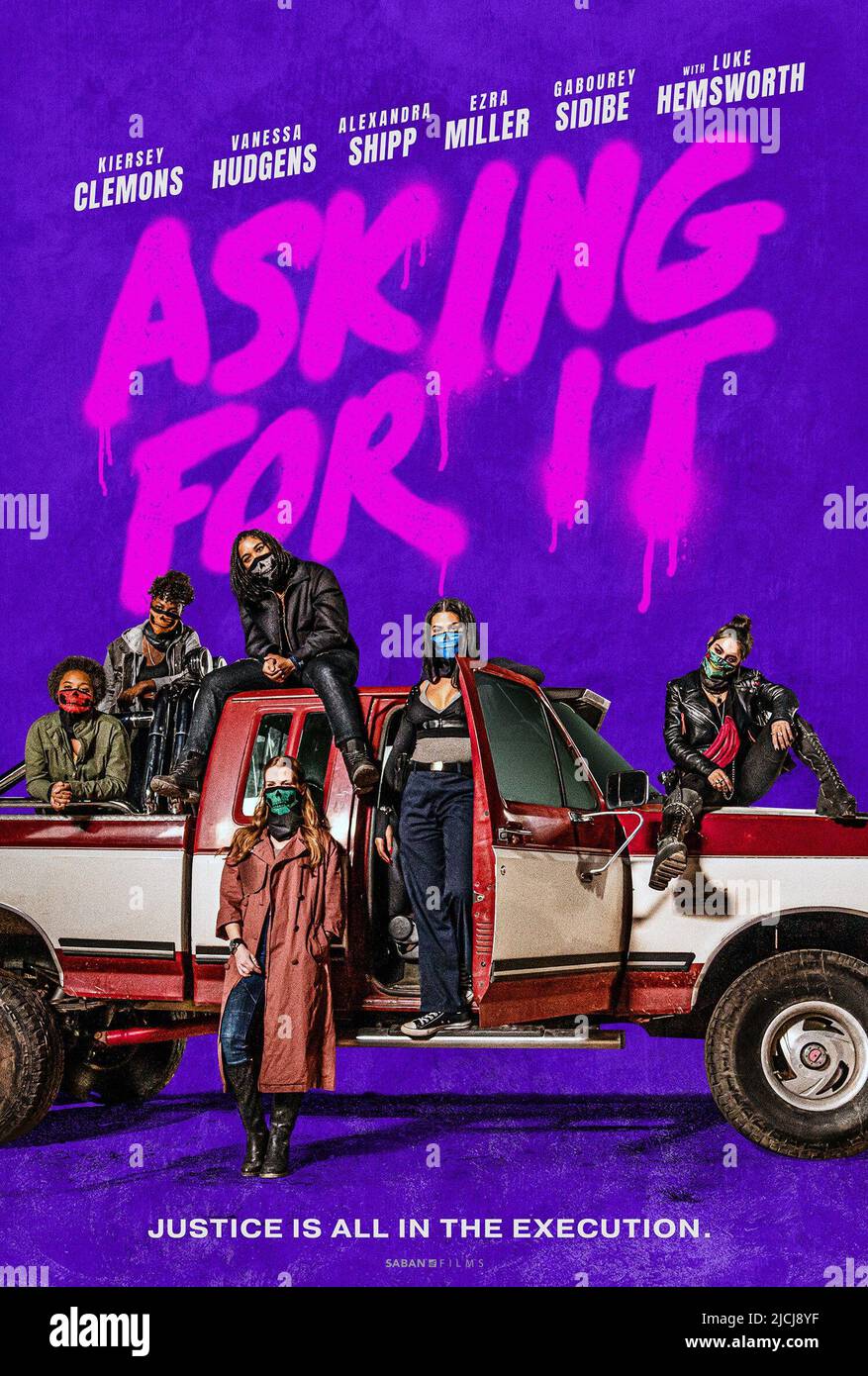 ASKING FOR IT, poster, Kiersey Clemons (left), Lisa Yaro (top left ...