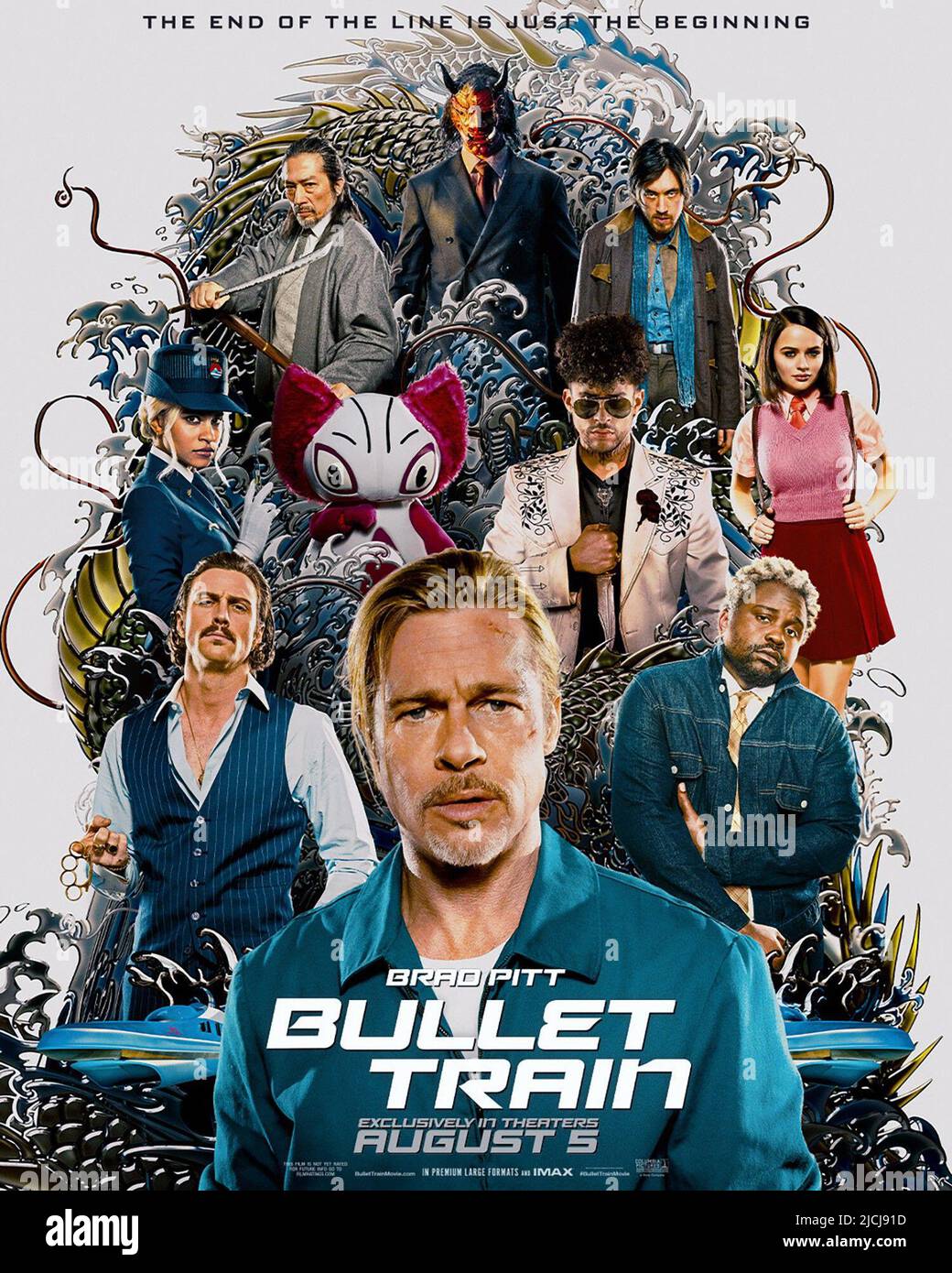 BULLET TRAIN, advance poster, clockwise from top right: Andrew Koji ...