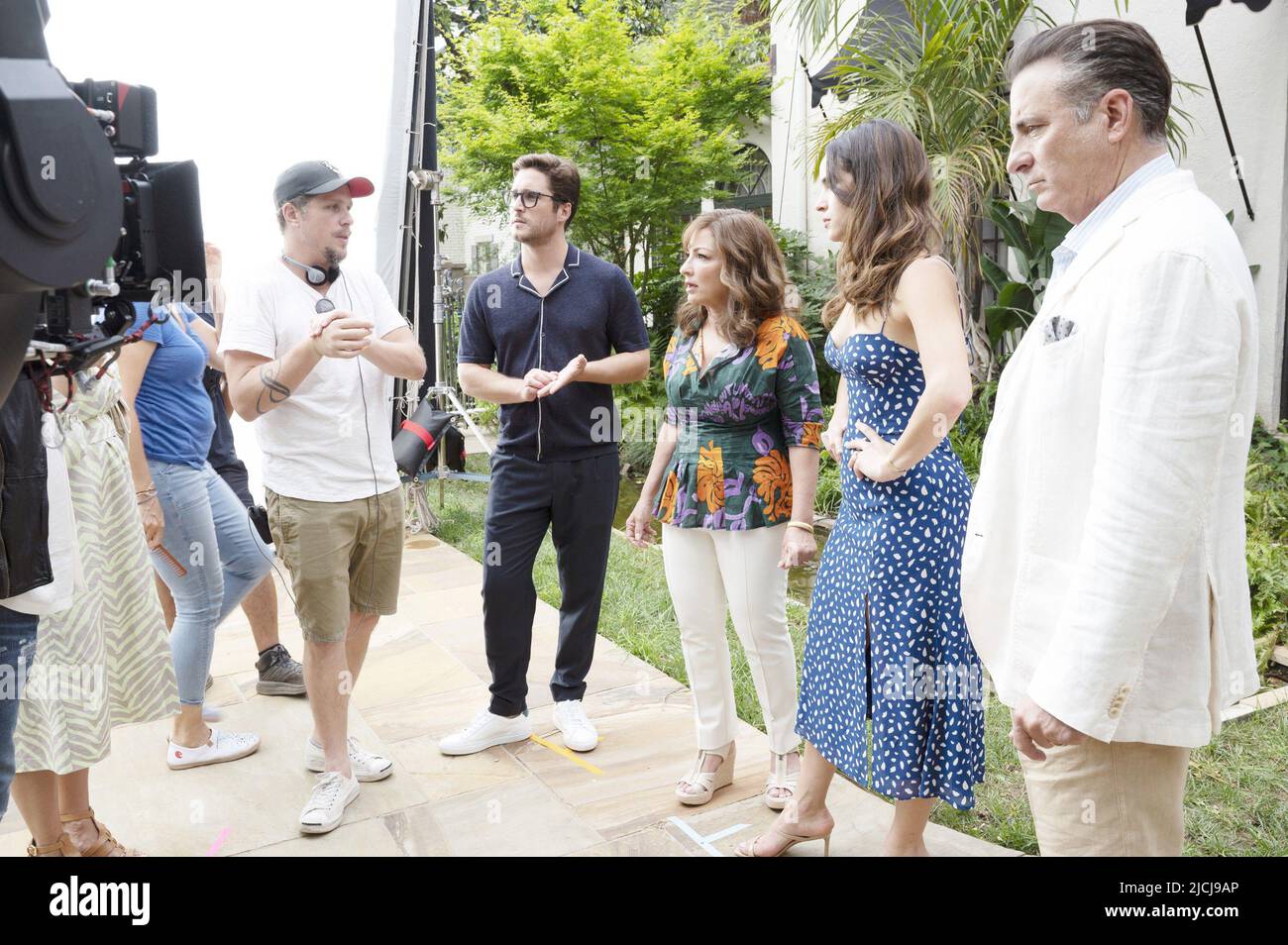 FATHER OF THE BRIDE, from left: director Gary Alazraki, Diego Boneta ...