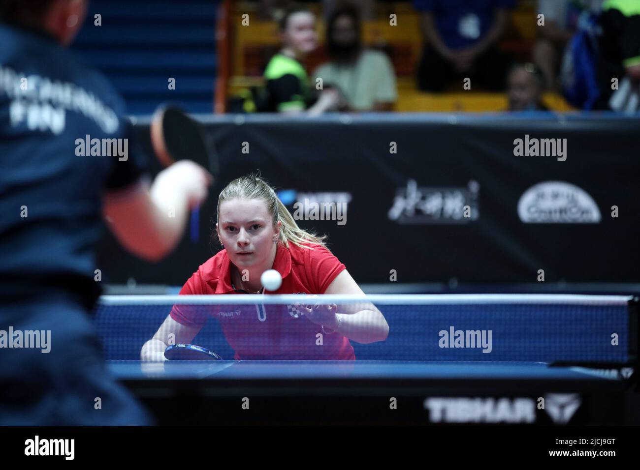 Zagreb, Croatia, June 13, 2022. Croatia's Hana Arapovic in action ...