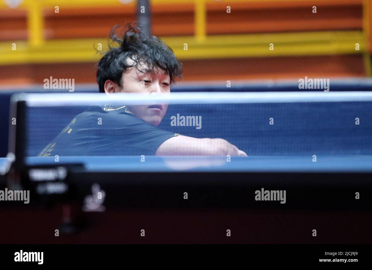 Zagreb, Croatia, June 13, 2022. China's Wang Chen Ce in action against ...