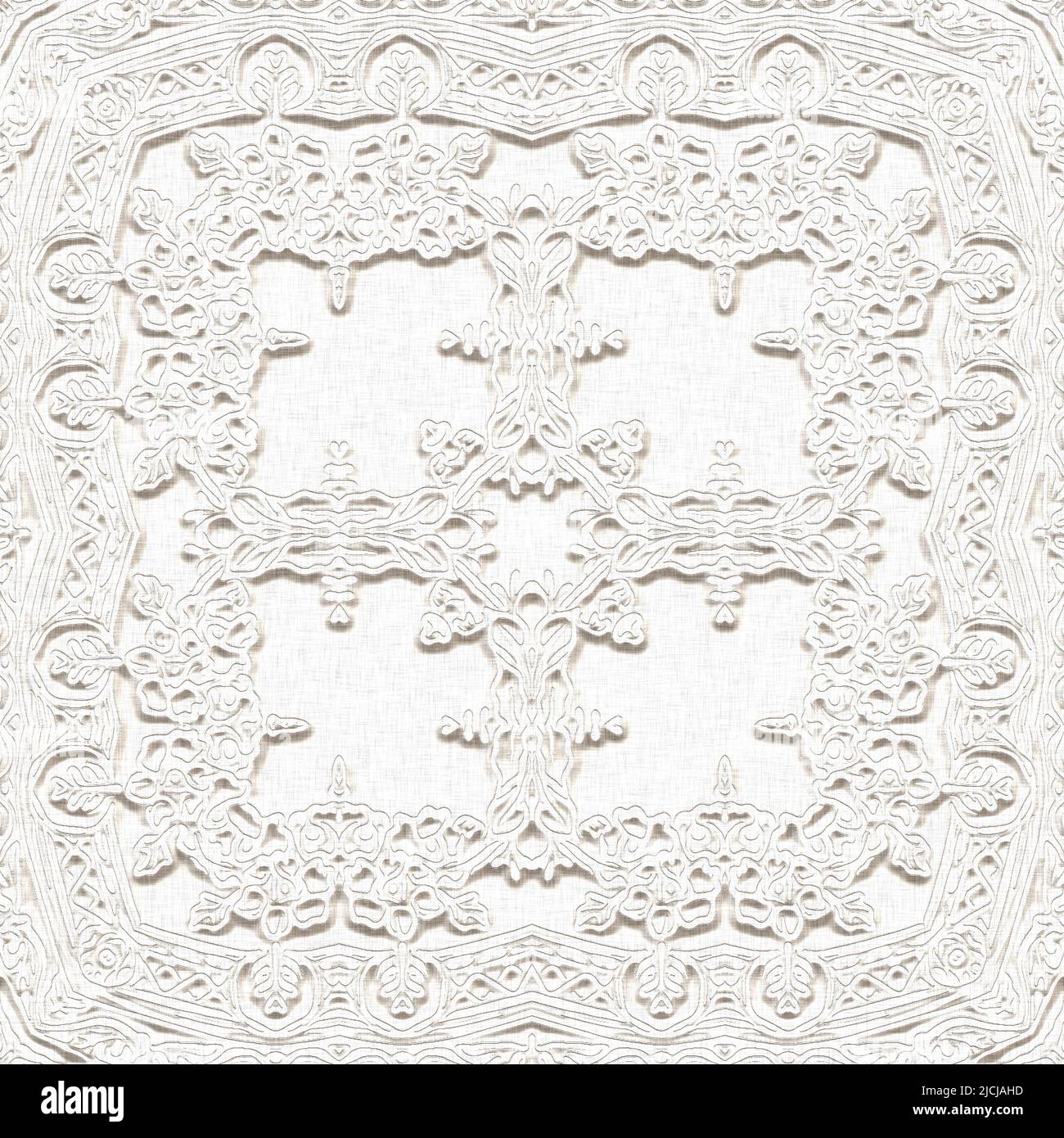 White on White linen lace effect background. Minimal stylish wedding ...