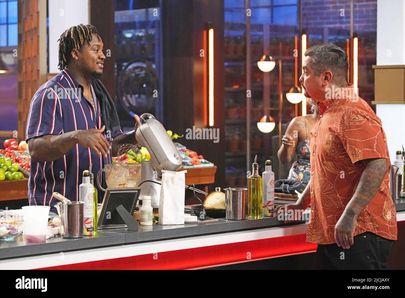 MASTERCHEF, from left: contestant, Judge Aaron Sanchez, Back to Win ...