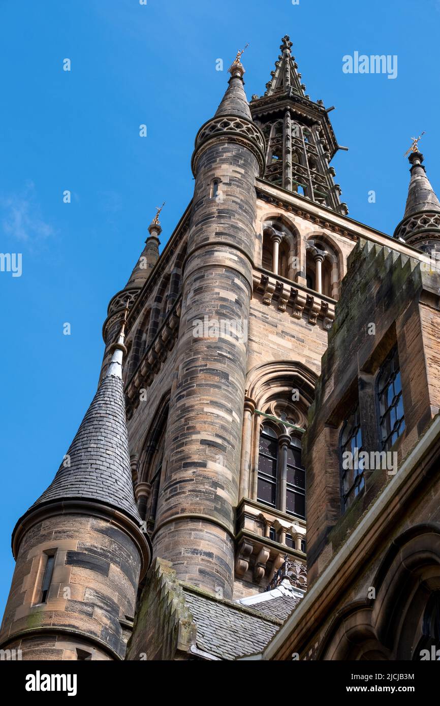 Gilbert Scott Building at the University of Glasgow. Victorian building ...