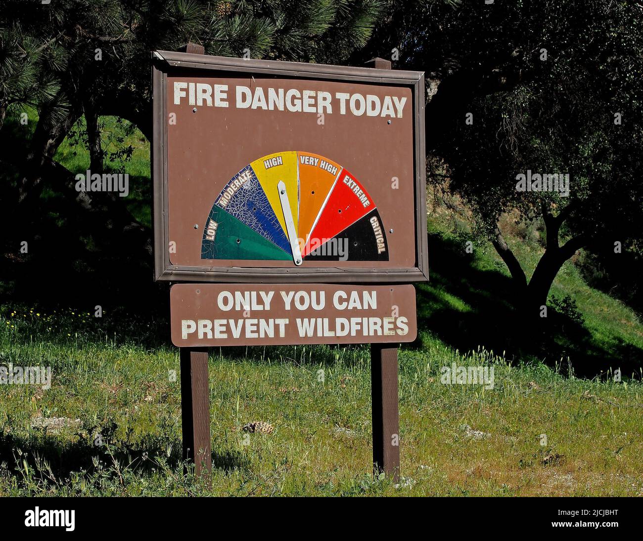 Fire Danger today sign at high in California Stock Photo - Alamy