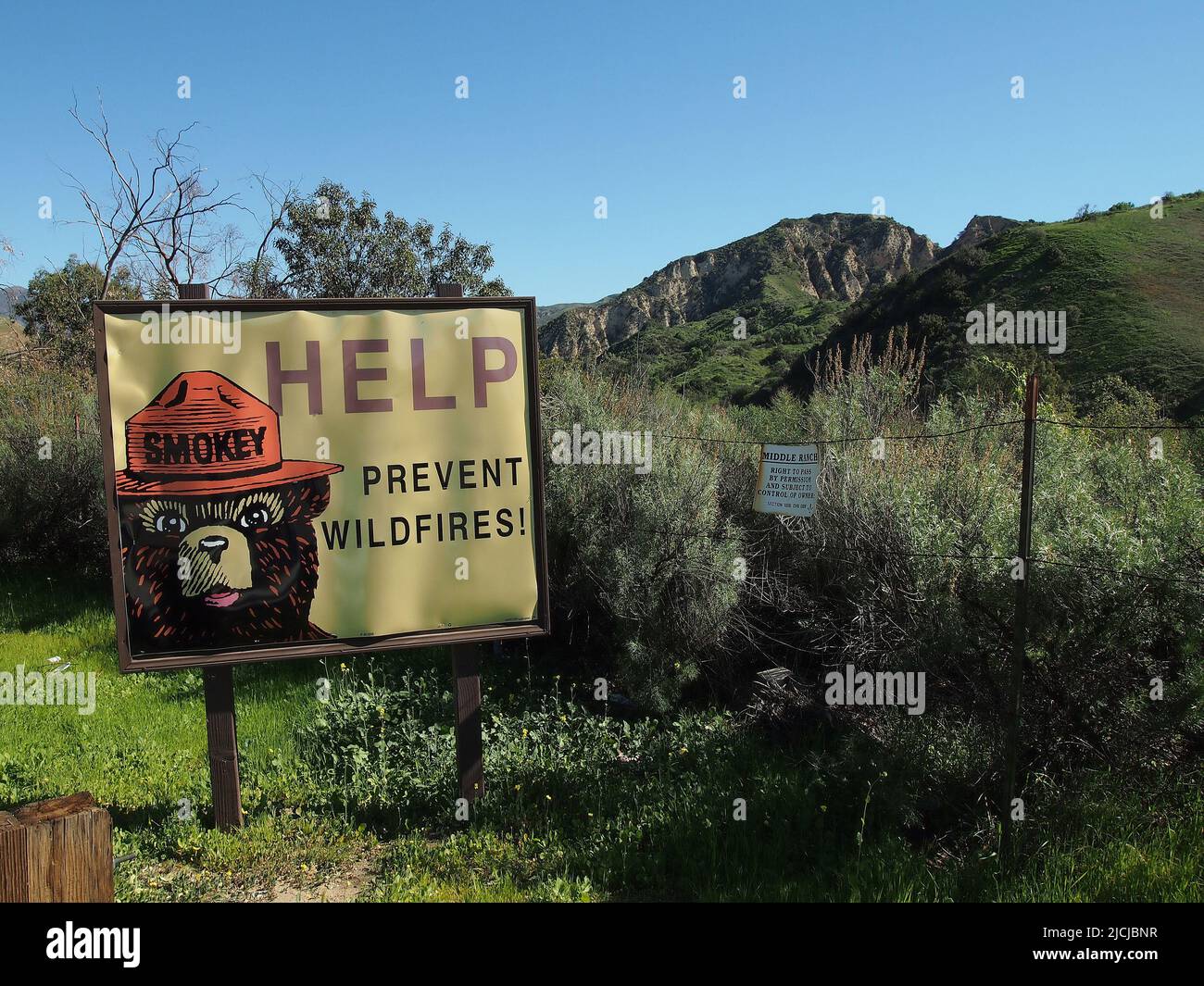 Smokey the bear sign. Help prevent wildfires in California, 2011 Stock ...