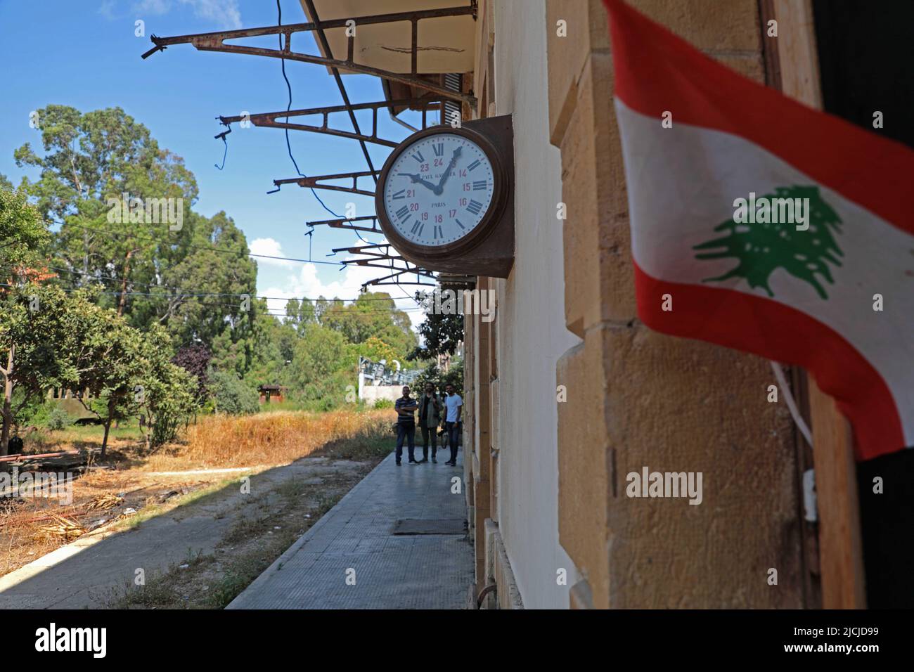 Beirut, Lebanon. 13th June, 2022. People visit an old train station in ...