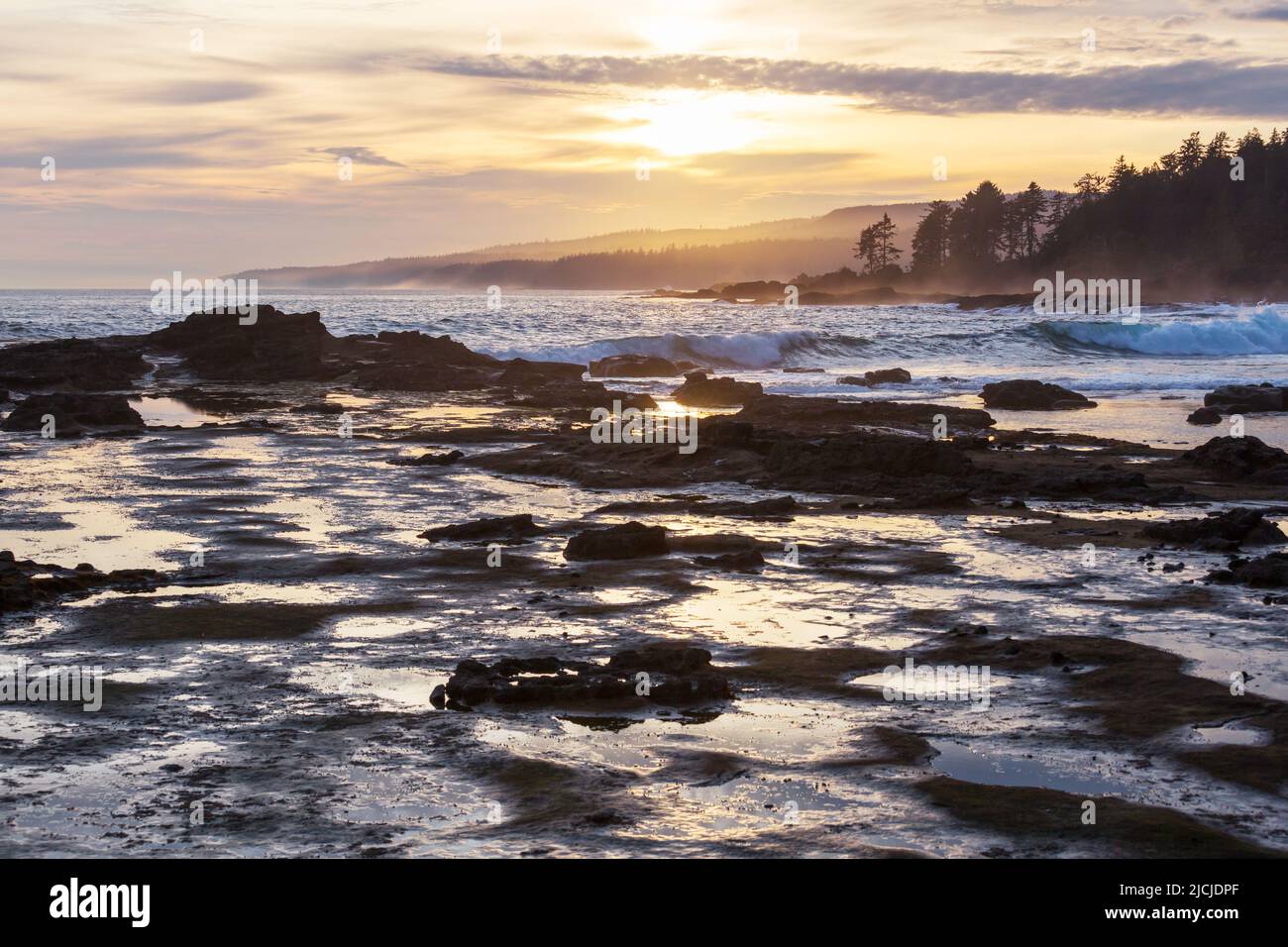 Sunset scene in a ocean beach, Nature and travel background Stock Photo ...