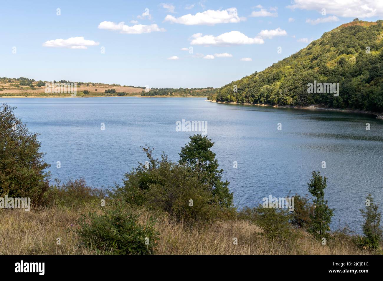 Panoramic view of Krapets Reservoir, Lovech Region, Bulgaria Stock ...
