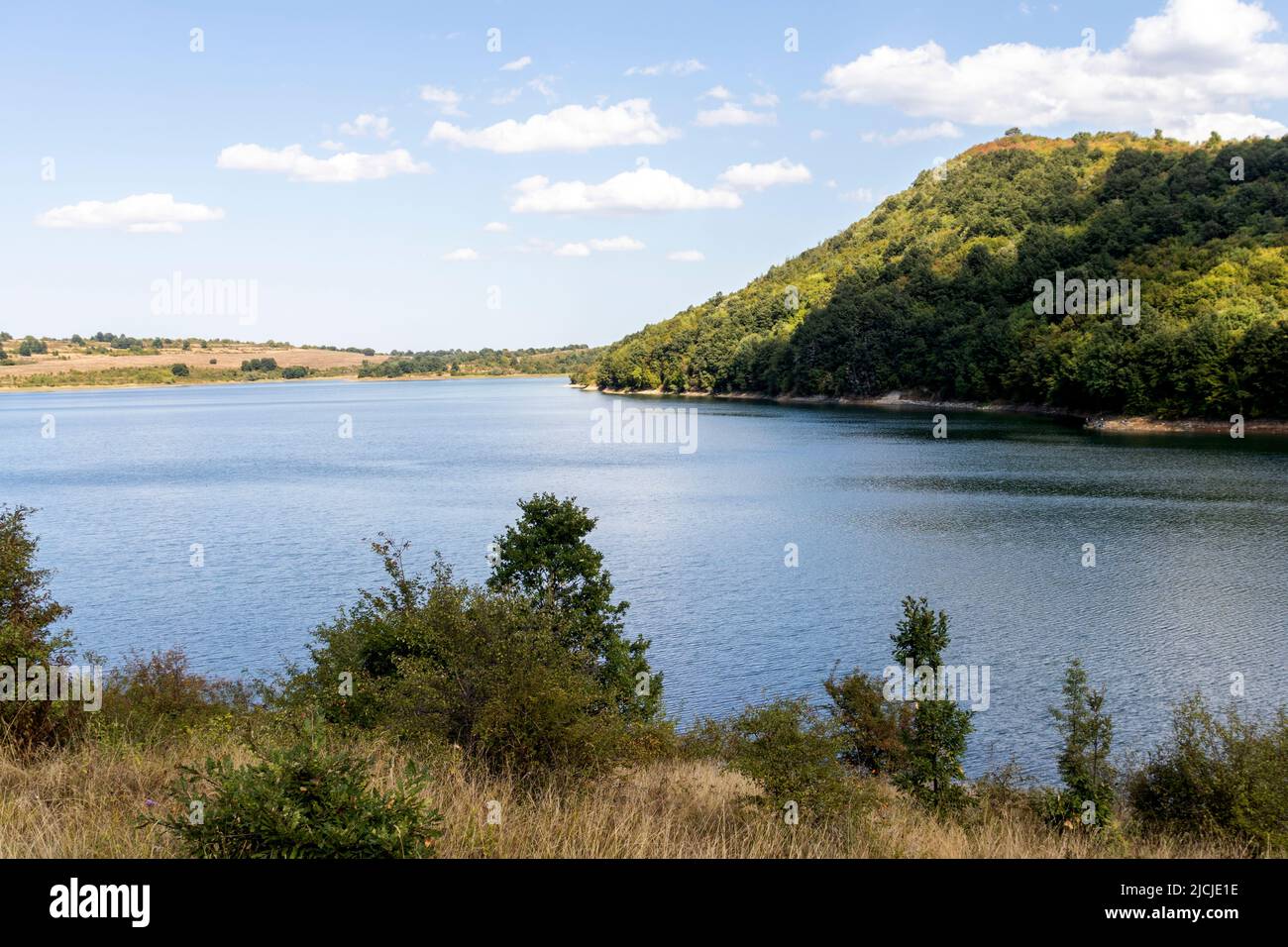 Panoramic view of Krapets Reservoir, Lovech Region, Bulgaria Stock ...