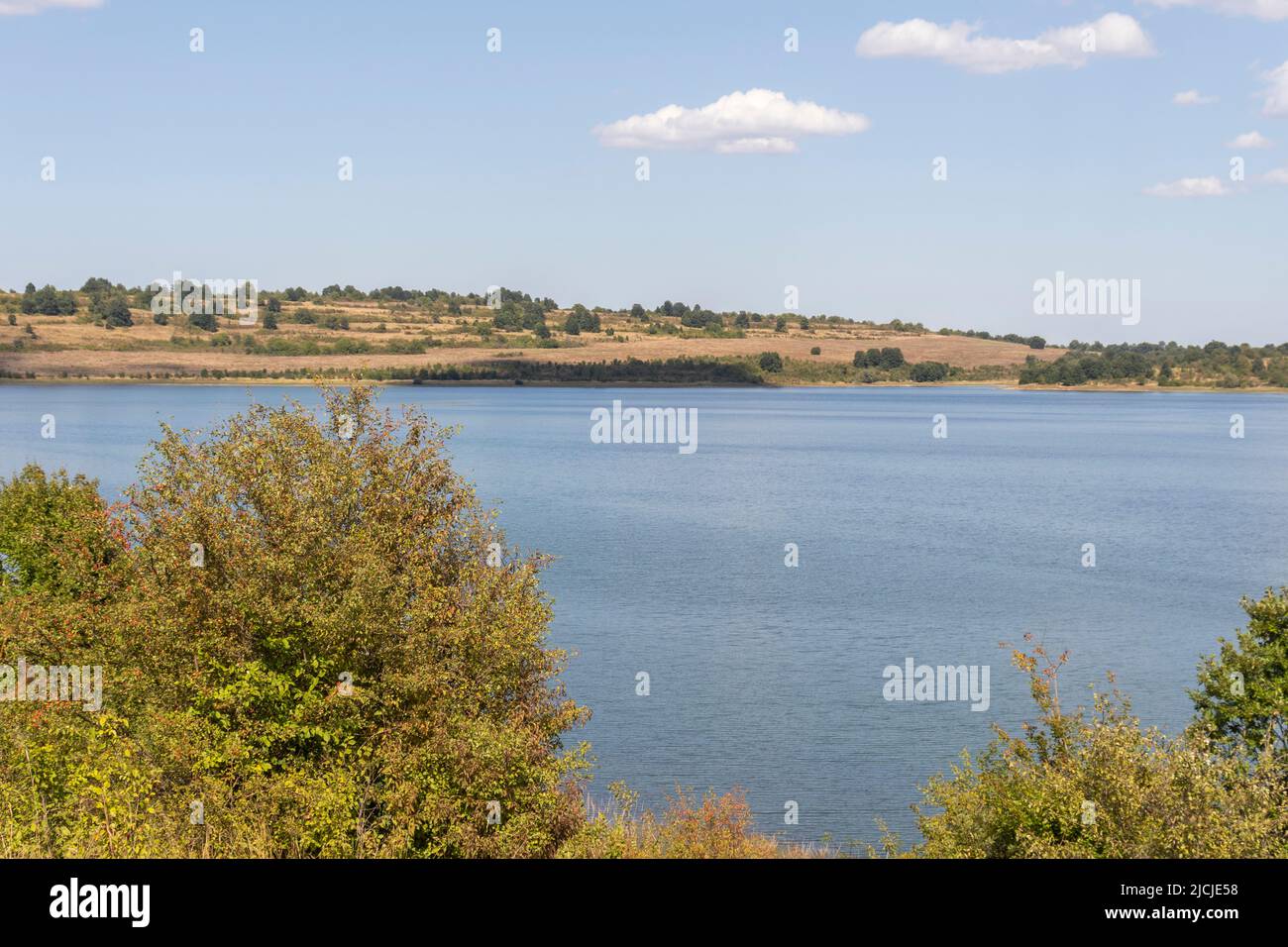 Panoramic view of Krapets Reservoir, Lovech Region, Bulgaria Stock ...