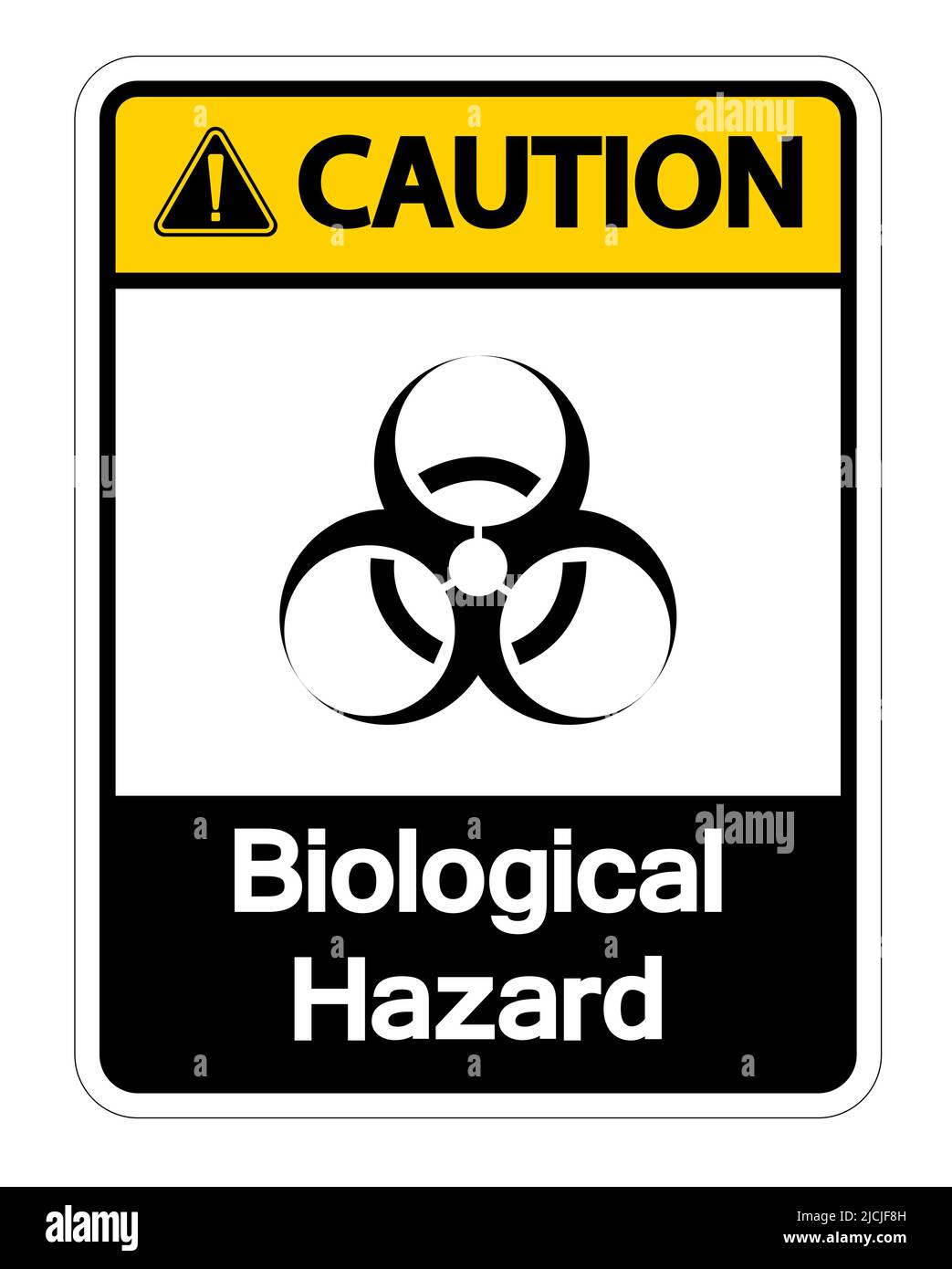 Caution Biological Hazard Symbol Sign Isolate On White Background ...
