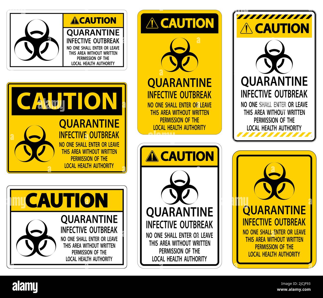 Caution Quarantine Infective Outbreak Sign Isolate on transparent ...