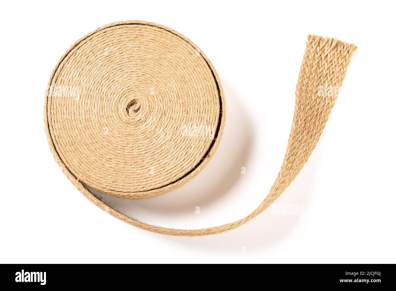 roll of weaving strap on white background Stock Photo - Alamy