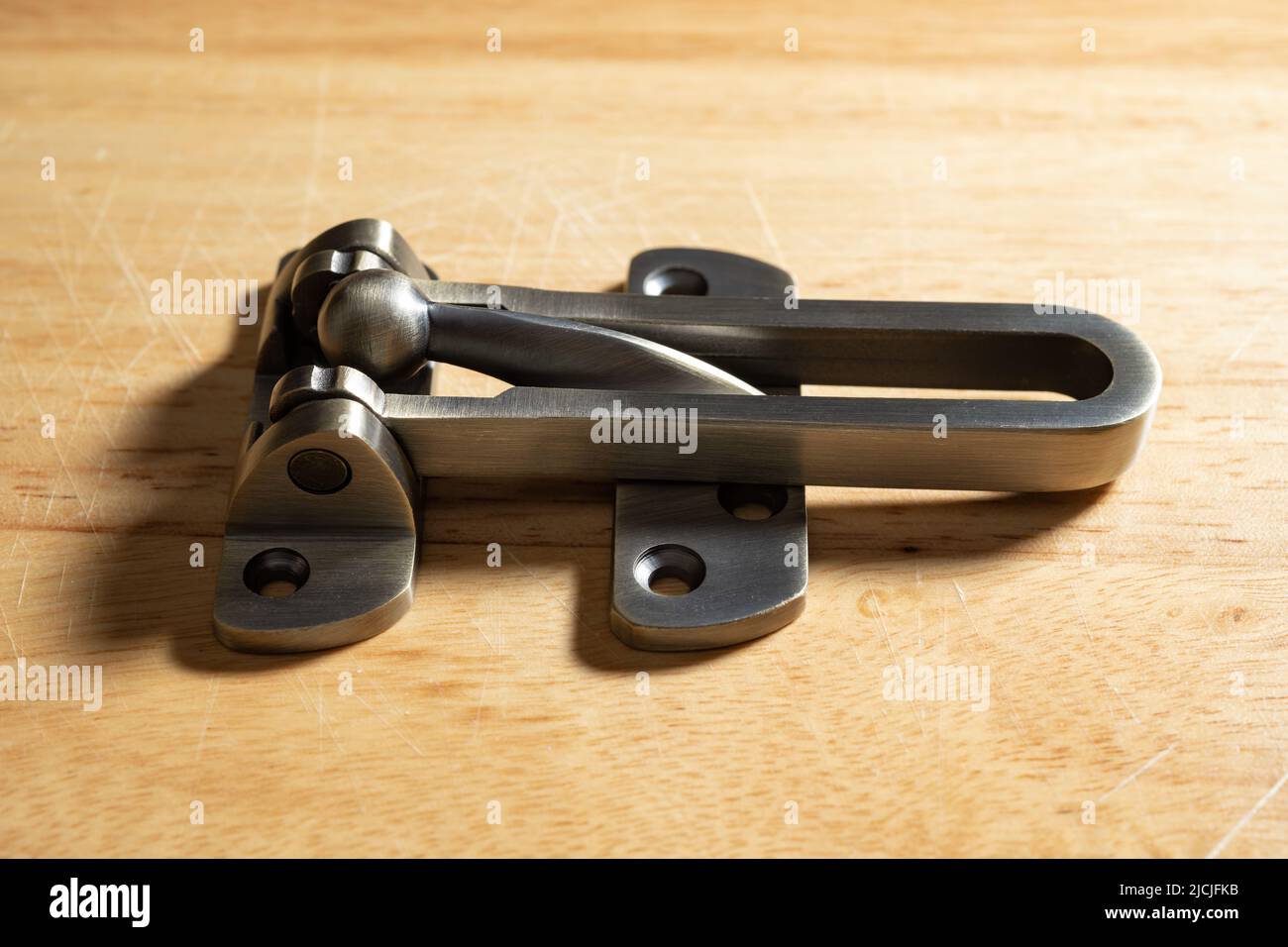 angle view stainless steel safety latch Stock Photo - Alamy