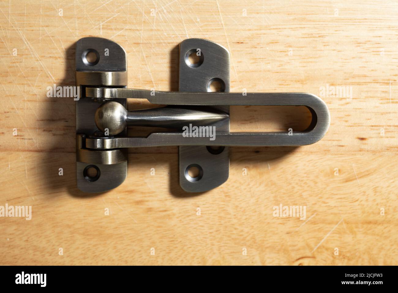 top view stainless steel safety latch Stock Photo - Alamy