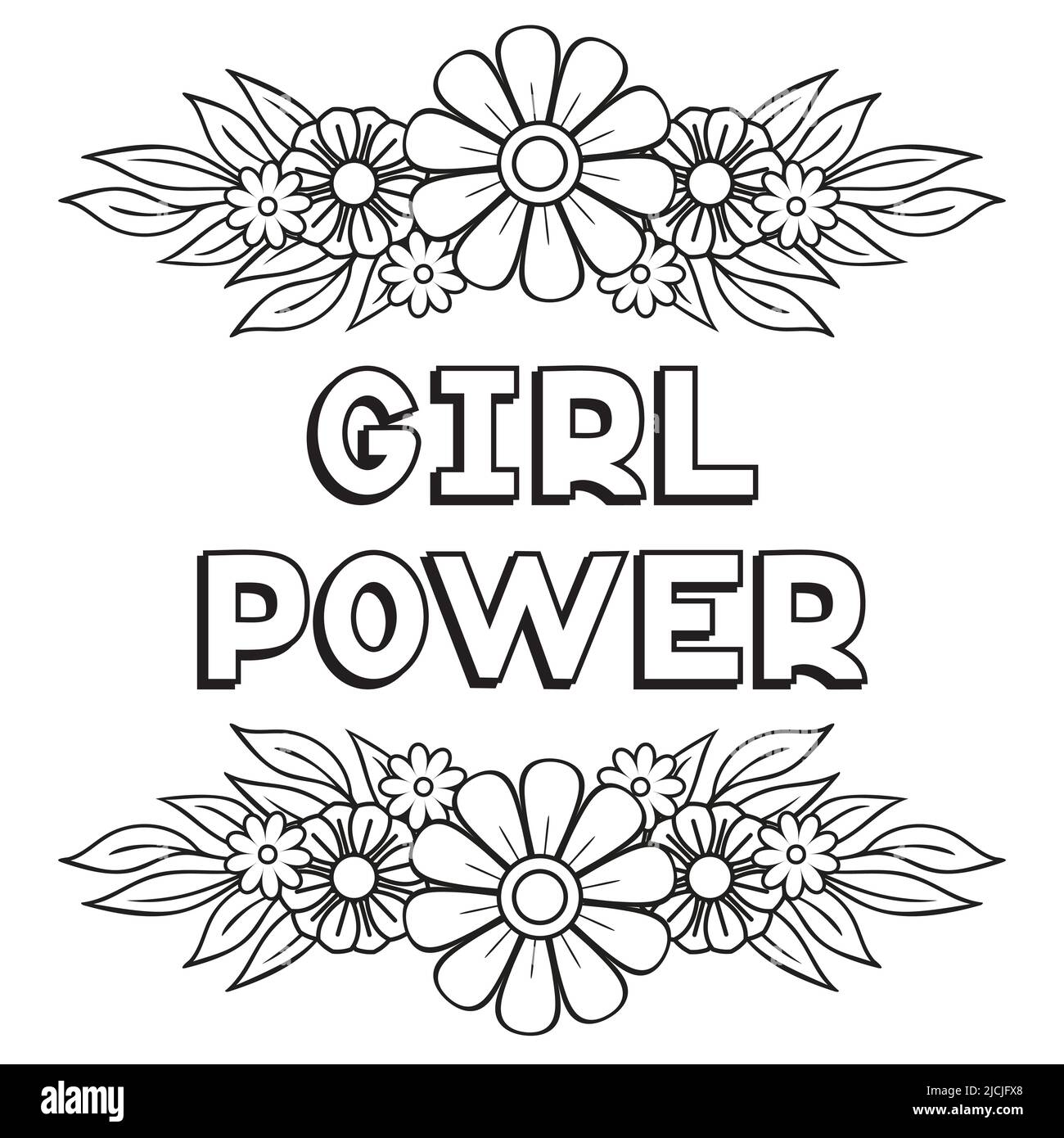 Girl Power phrase. Feminism quote and woman motivational slogan ...