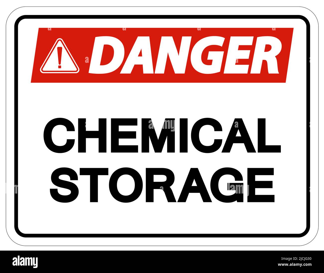Danger Chemical Storage Sign On White Background Stock Vector Image ...