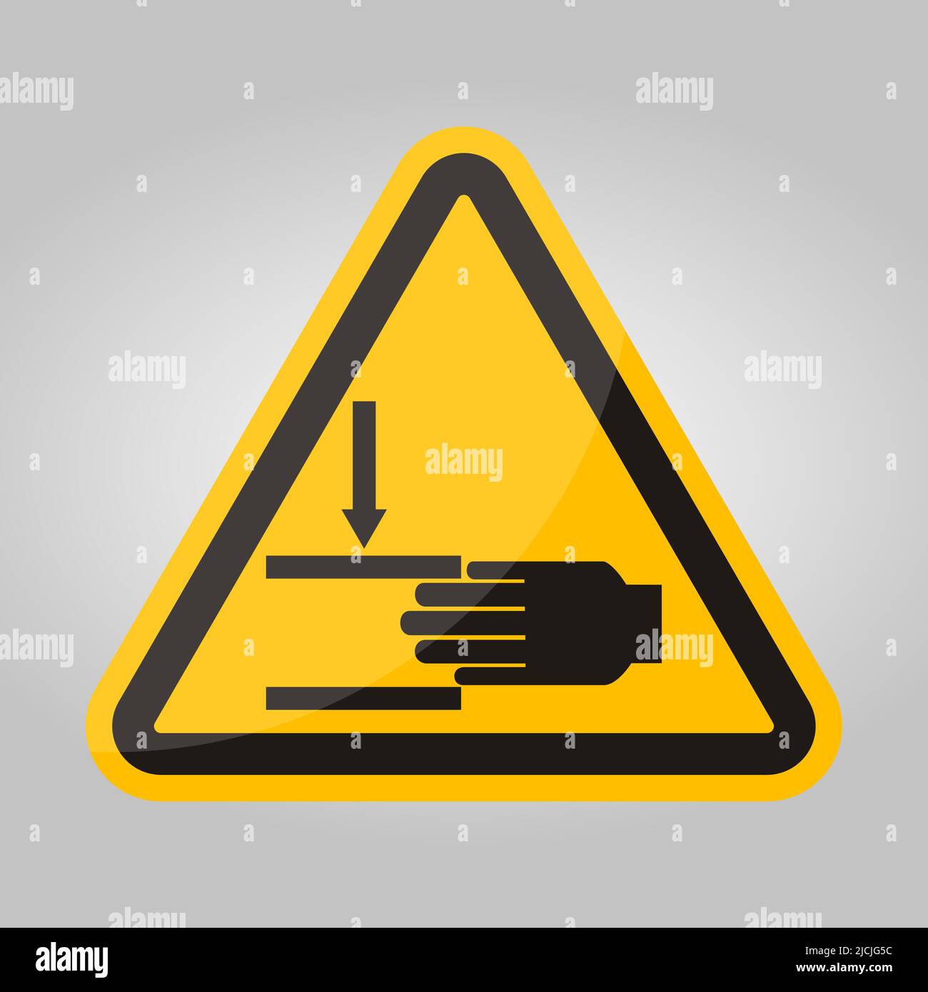 Beware Of Crushing Hand Symbol Isolate On White Background,Vector ...