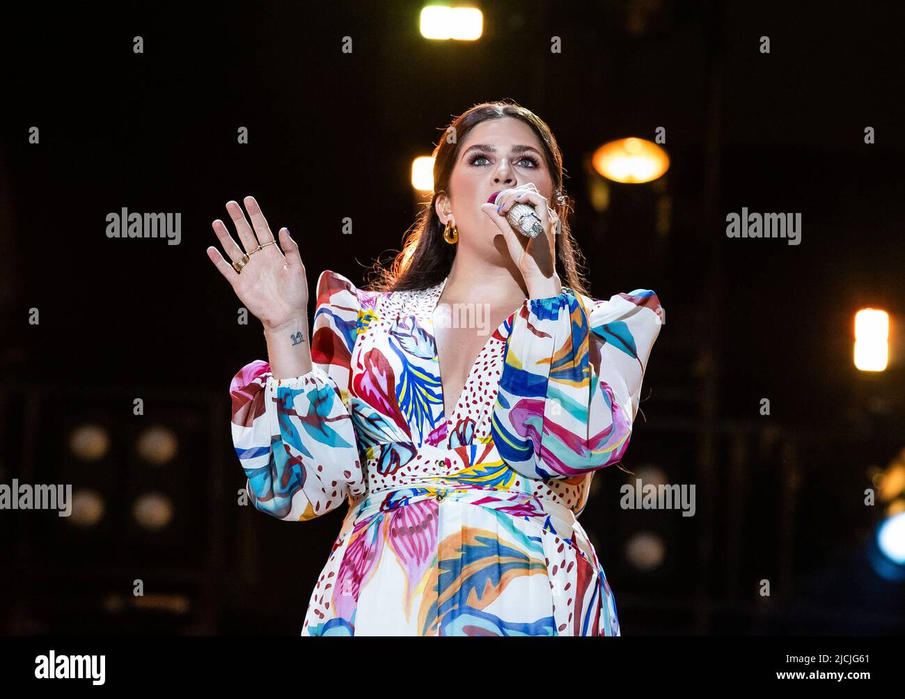 Lady A performs during day 4 of the 2022 CMA FEST at Nissan Stadium on ...