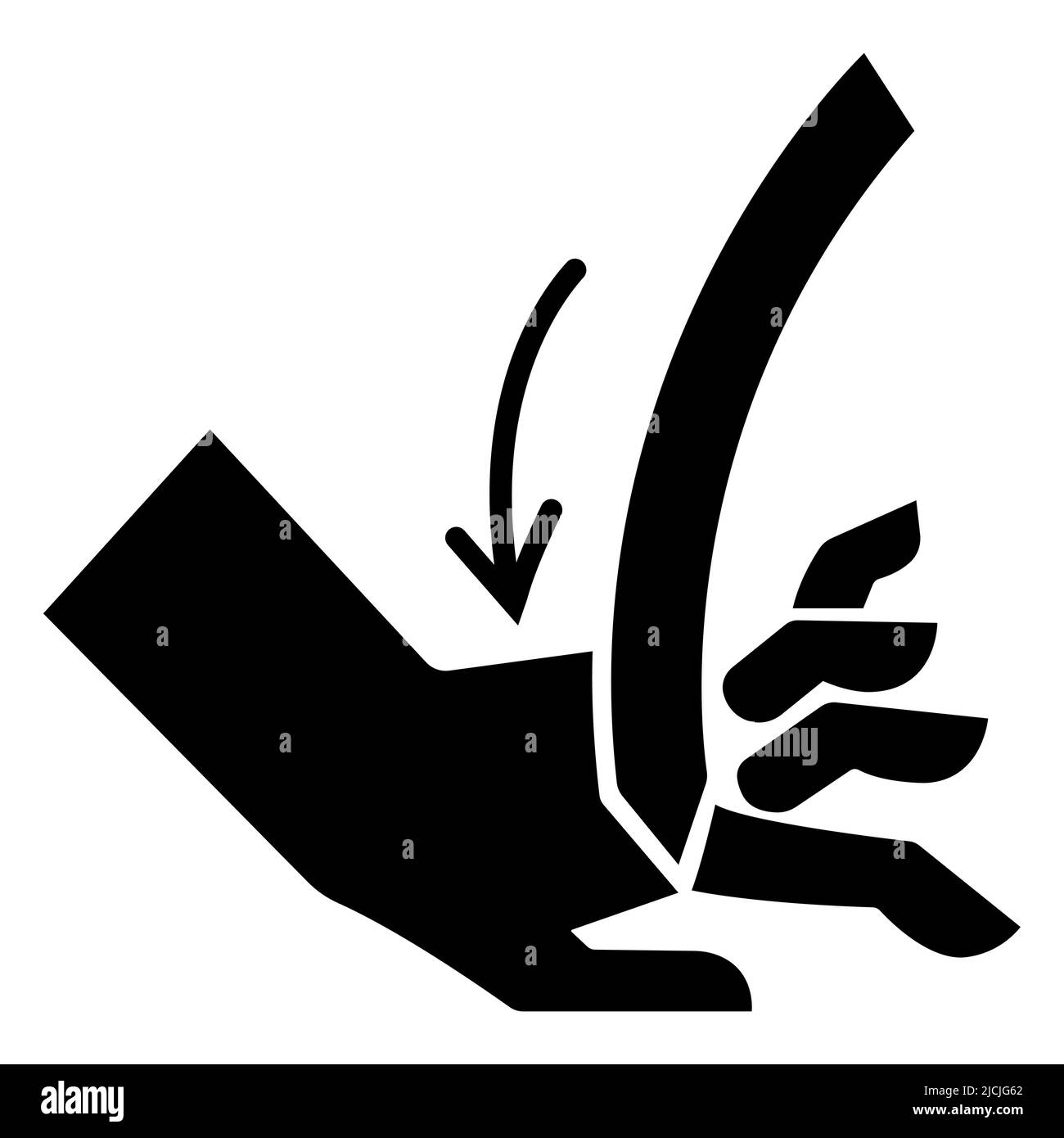 Cutting of Hand Curved Blade Symbol Sign Isolate On White Background ...