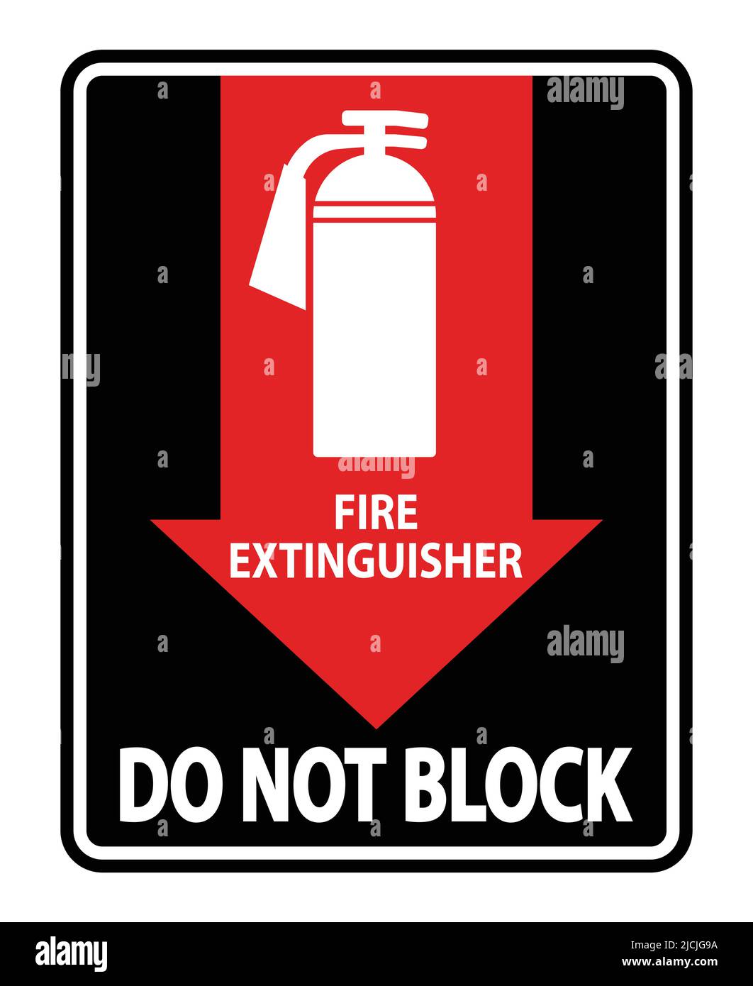 Fire Extinguisher Do Not Block Sign Isolate On White Background,Vector ...
