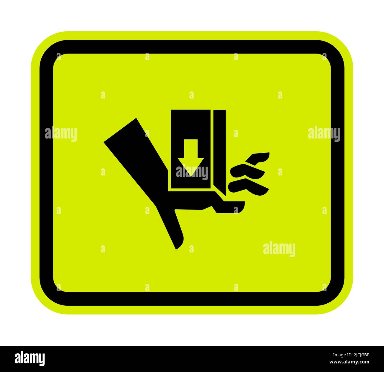 Hand Crush Force From Above Symbol Sign, Vector Illustration, Isolate ...