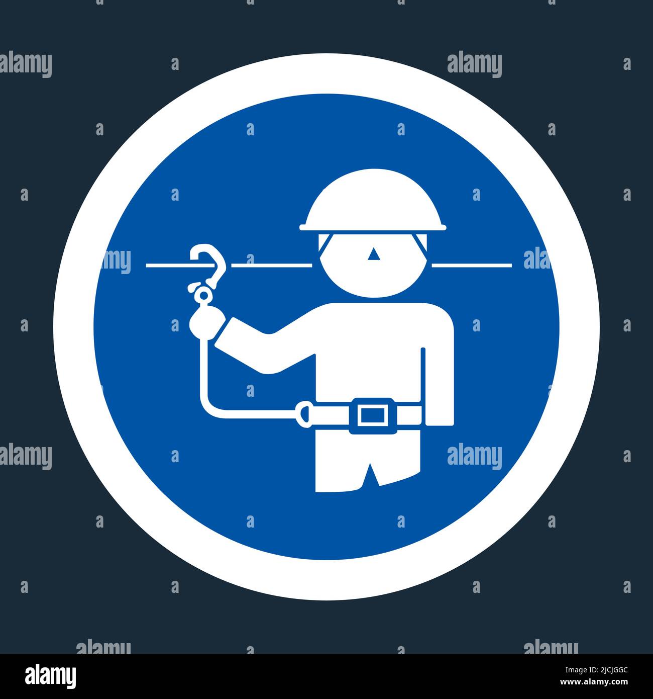 PPE Icon.Use Safety Belts Symbol Sign On black Background,Vector ...