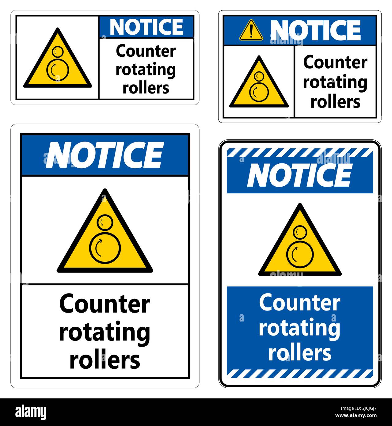 Counter rotating rollers sign on white background Stock Vector Image ...