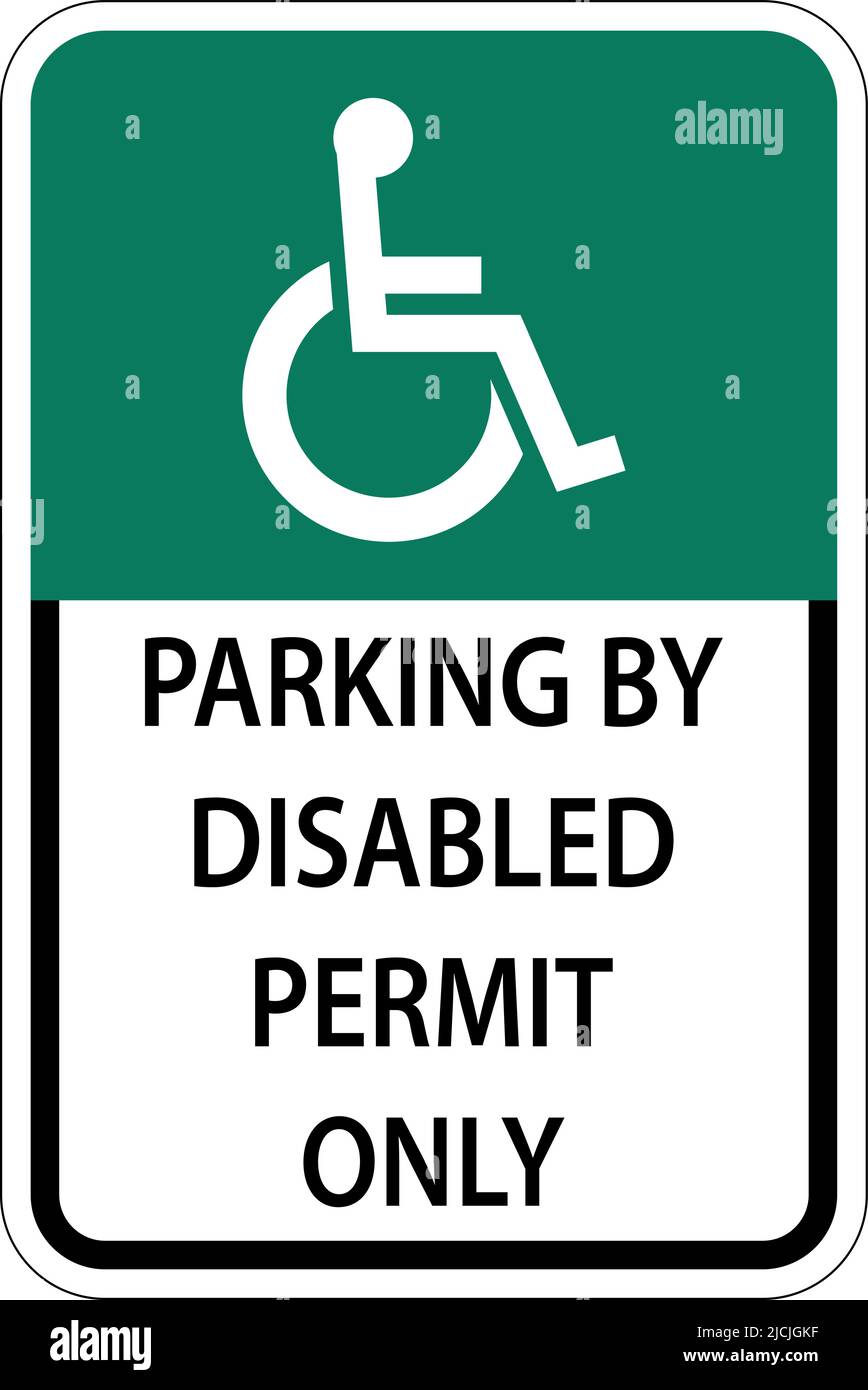 Accessible Parking Sign On White Background Stock Vector Image & Art ...